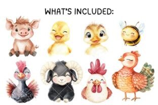 Farm Animals Clipart Bundle Graphic by passionpngcreation · Creative ...
