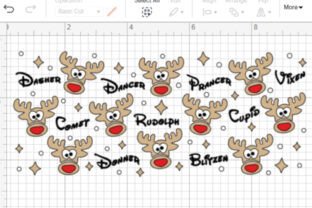 Reindeer Names Svg Libbey Glass Wrap Svg Graphic by Flaunt · Creative ...