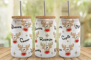Reindeer Names Svg Libbey Glass Wrap Svg Graphic by Flaunt · Creative ...