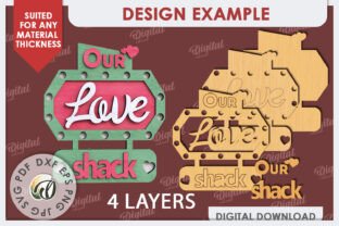 Love Shack Door Signs Laser Cut Bundle · Creative Fabrica