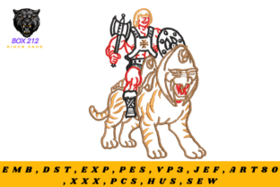 Monster Tamer Digital Embroidery Design · Creative Fabrica