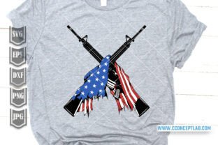 US Patriotic Gun Svg Graphic by CconceptLab Digitals · Creative Fabrica