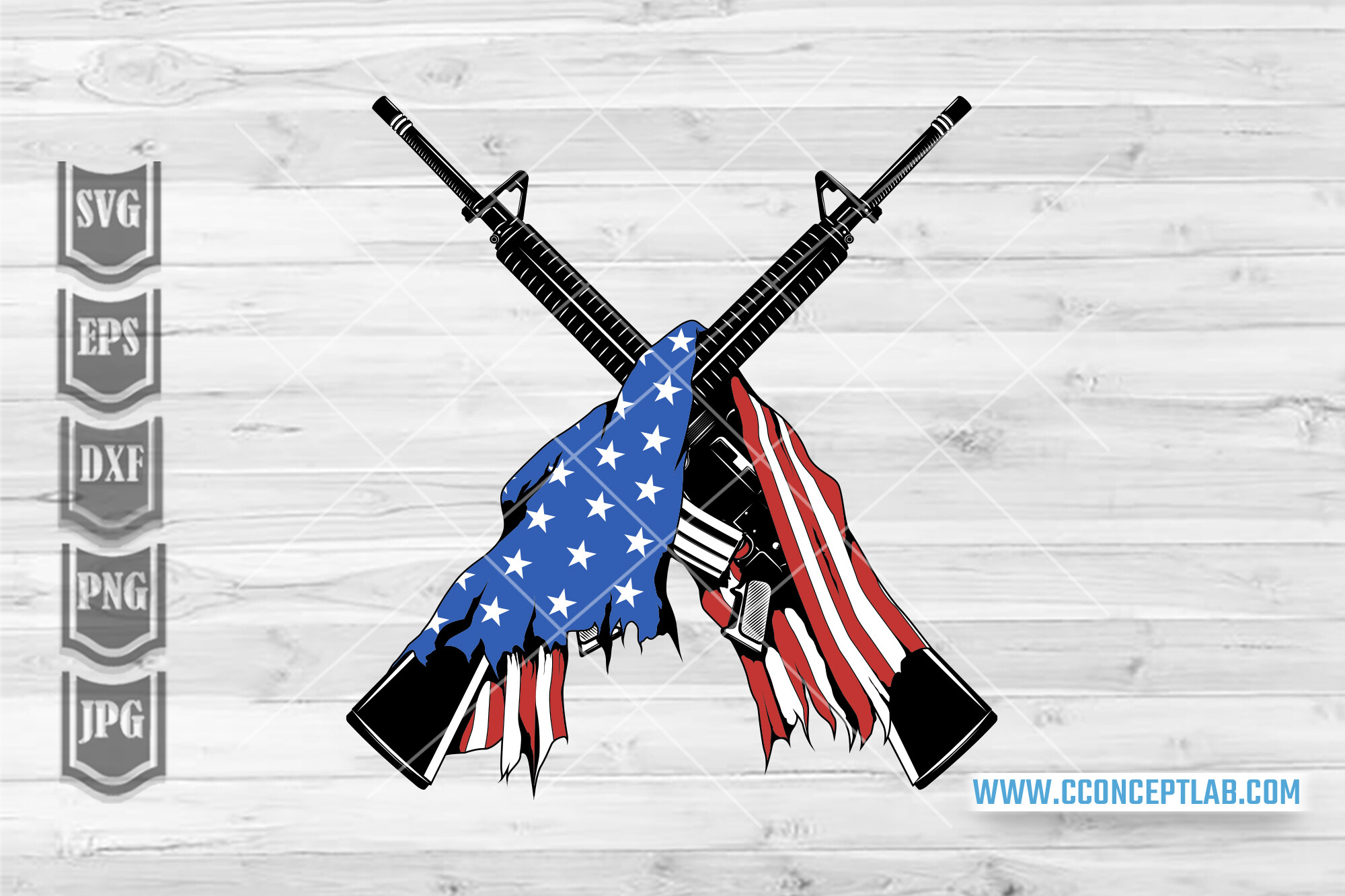 US Patriotic Gun Svg Graphic by CconceptLab Digitals · Creative Fabrica