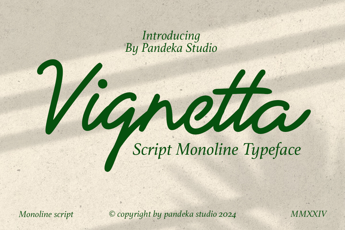 Vignetta Font by pandekastudio · Creative Fabrica
