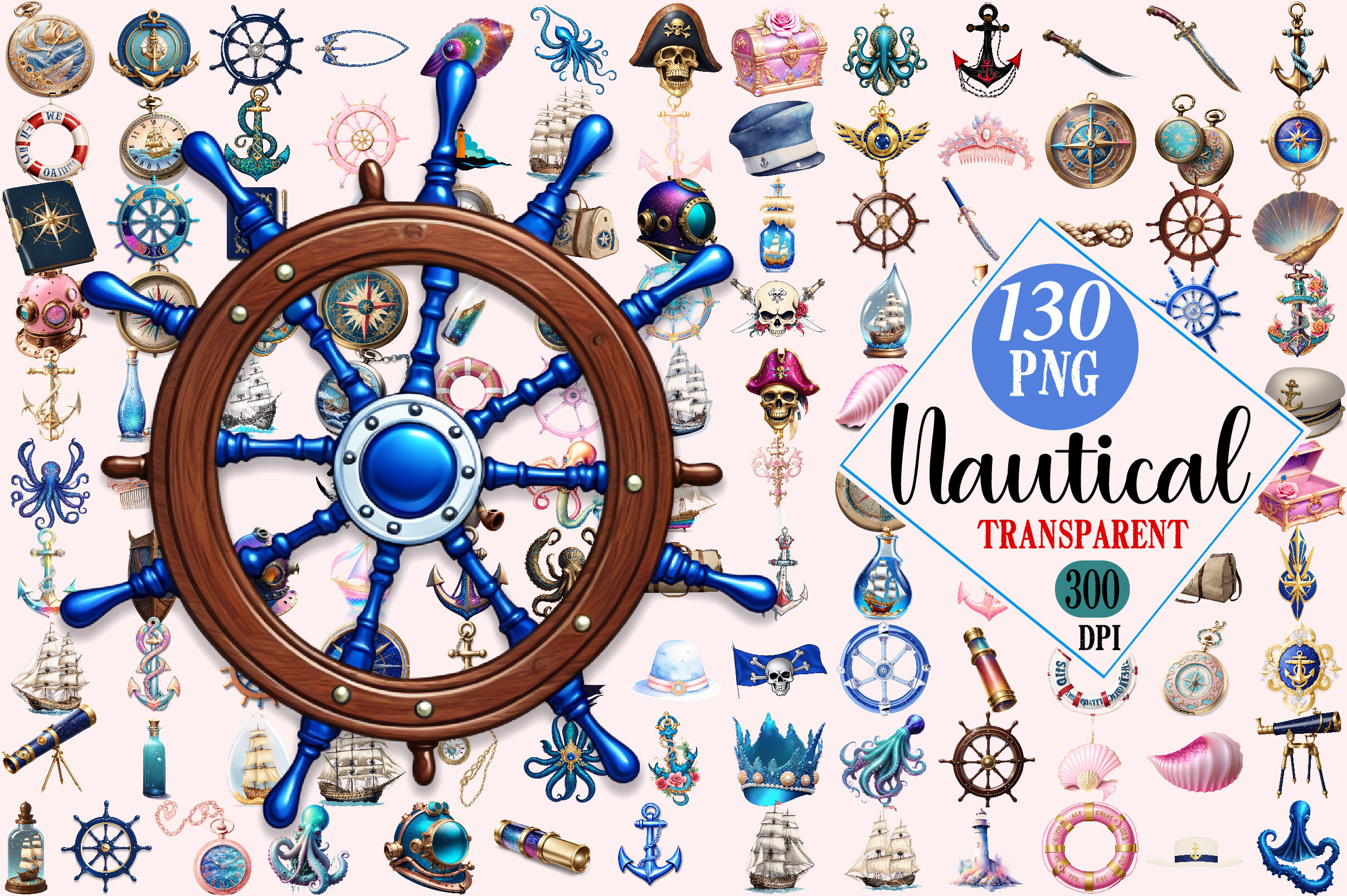 Nautical Clipart Mega Bundle Graphic by Colourful · Creative Fabrica