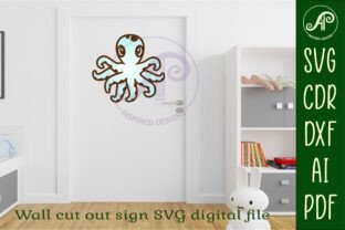 Octopus Two Layer Cut out Laser Cut Wall · Creative Fabrica