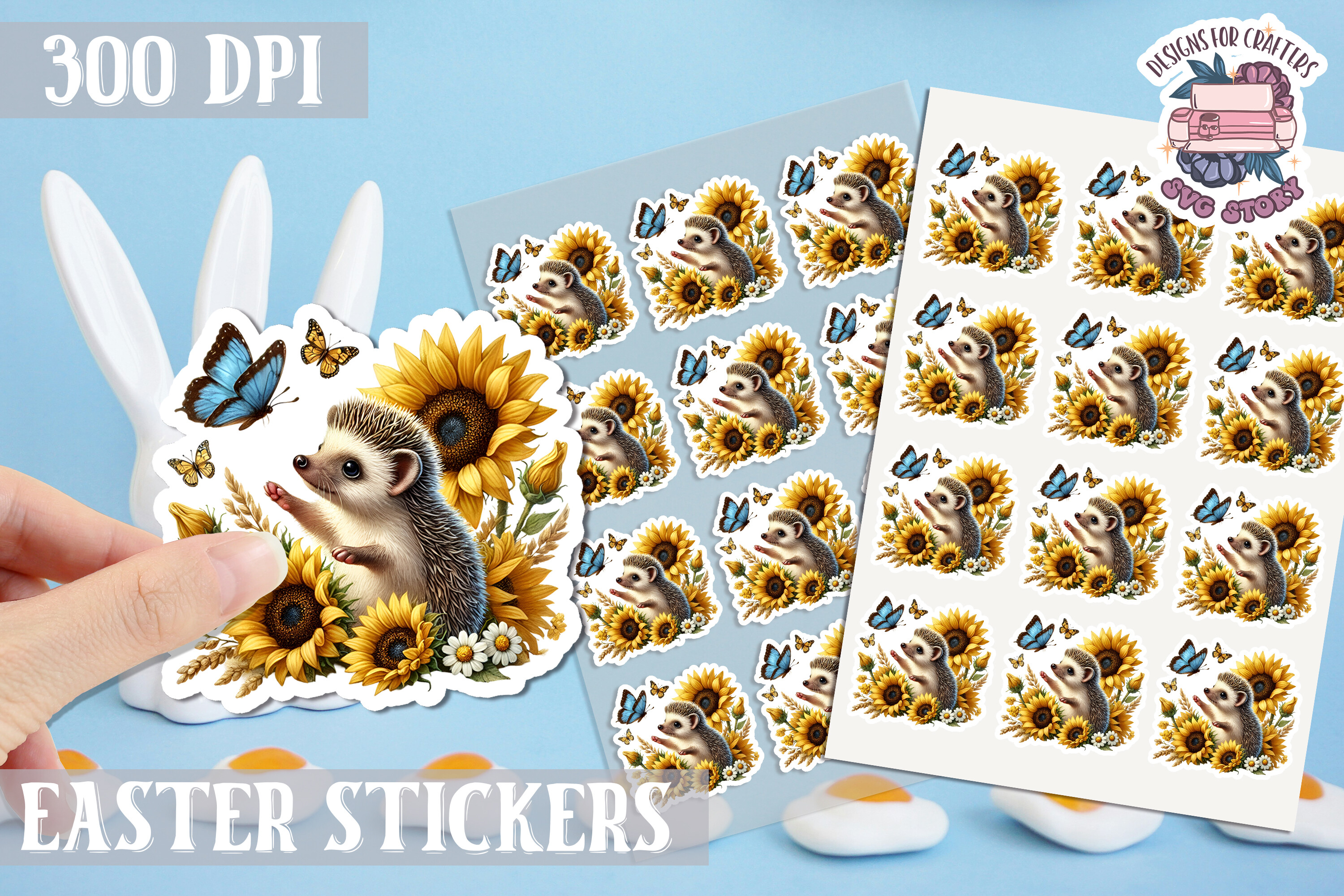 Cute Baby Animal Spring Sticker PNG Graphic by SVG Story · Creative Fabrica