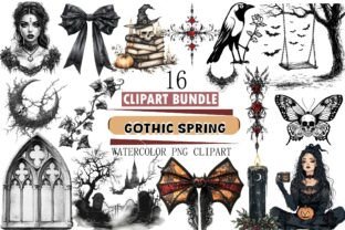 Gothic Spring Clipart Graphic by lazy cute cat · Creative Fabrica