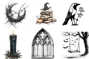 Gothic Spring Clipart Graphic by lazy cute cat · Creative Fabrica
