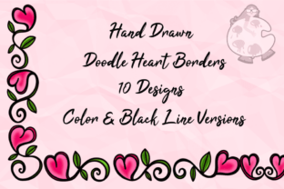 Hand Drawn Doodle Heart Borders Graphic by Prawny · Creative Fabrica