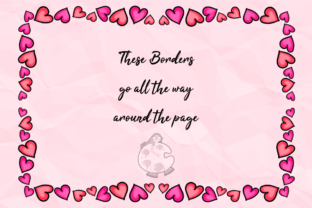 Hand Drawn Doodle Heart Borders Graphic by Prawny · Creative Fabrica