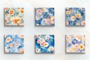 Seamless Impressionist Flower Patterns Graphic by ArtCursor · Creative ...