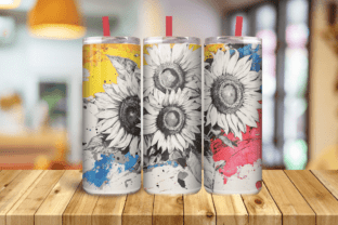 Neon Sunflower Tumbler Wrap 20 Oz Graphic by Magic Creative · Creative ...