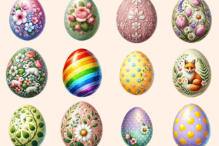 Easter Eggs P4 Clipart Graphic by Wonders Artist · Creative Fabrica