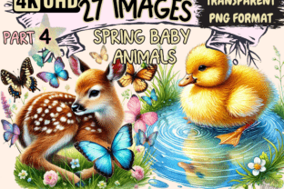 Spring Baby Animals P4 Clipart Graphic by Wonders Artist · Creative Fabrica