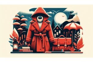 🎭 Acrylic Textures Cozy Red Raincoat Sc Grafica di clipartguru ...