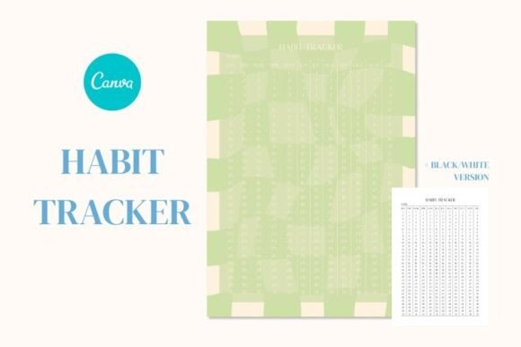 Habit Tracker Planner | Canva Planner Graphic by EveryDay · Creative ...