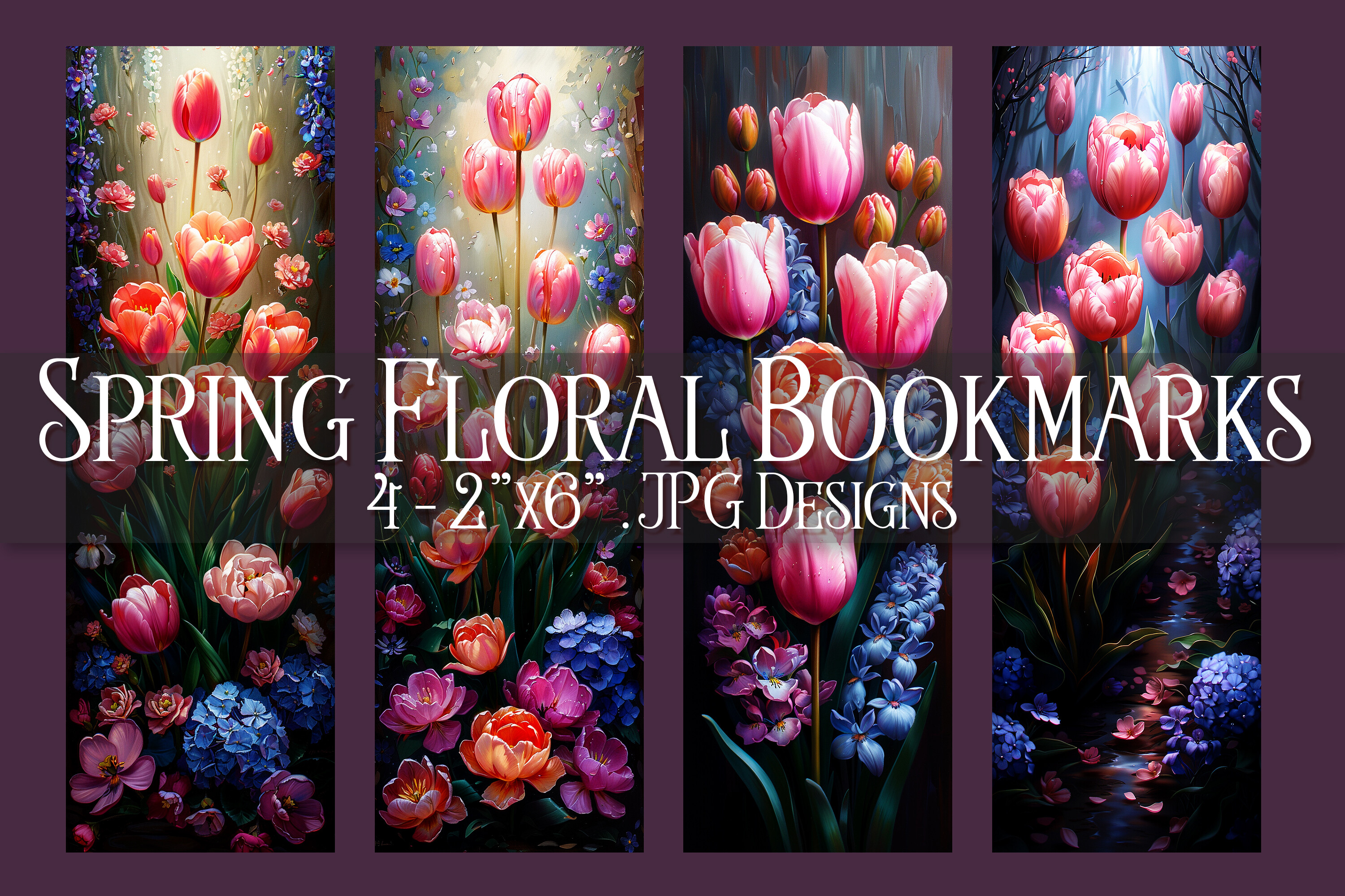 Spring Floral Bookmarks, Printable S6 Graphic by Designing with Marlo ...