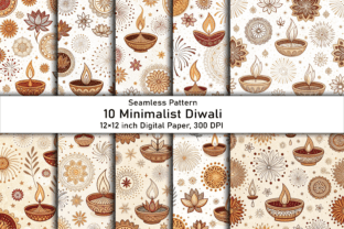 Minimalist Diwali Digital Papers Graphic by Design Store · Creative Fabrica