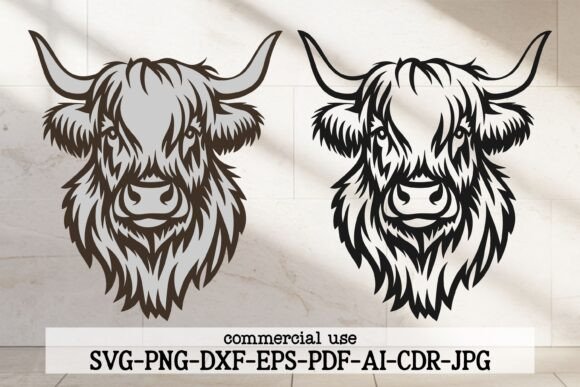 Highland Cow SVG Laser Cut File Rustic Graphic by TonisArtStudio ...
