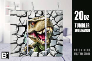 T Rex Dinosaur Tumbler Wrap Sublimation Graphic by Bliss Wraps ...
