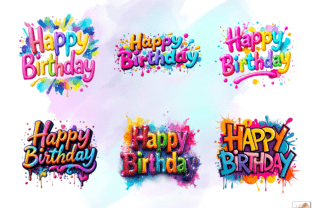 Happy Birthday Png Bundle Sublimation Graphic by Artistic Revolution ...
