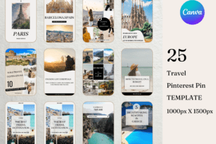 Travel Pinterest Pin Templates Canva Graphic by NdkMode · Creative Fabrica