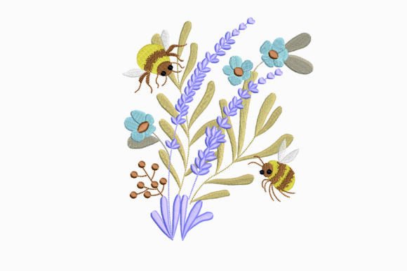 Lavender Embroidery Design · Creative Fabrica