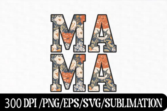 Vintage Floral Mama SVG Mother’s Day Typ Graphic by mamtaj019838 ...