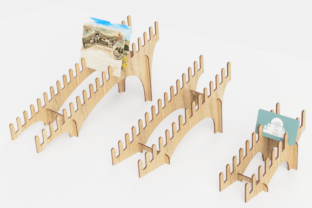 Retail Display Stand 3 Sizes Laser Cut · Creative Fabrica