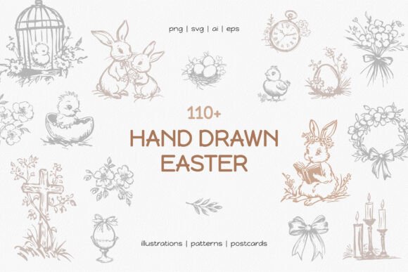 Easter | Hand Drawn Vector Collection Graphic by SappiStudio · Creative ...
