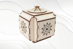 Gift Box with Lid, Design Laser Cut · Creative Fabrica