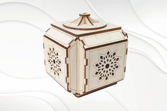 Gift Box with Lid, Design Laser Cut · Creative Fabrica