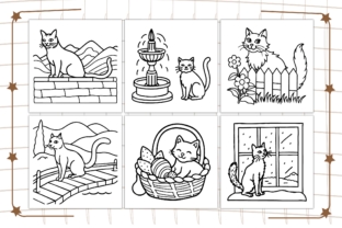 Cat Moments: Meow Life Coloring Pages Graphic by PixelQuill · Creative ...