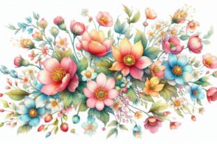 Flowers Enchanted Bloom Watercolor Graphic by Creativeguru · Creative ...