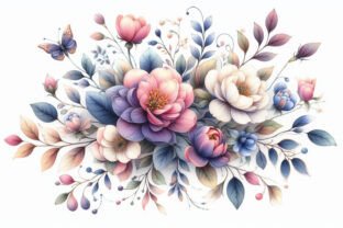 Flowers Enchanted Bloom Watercolor Graphic by Creativeguru · Creative ...