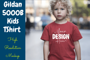 Gildan 5000B Kids T-Shirt Mockup Graphic by Mockups Verse Pro ...