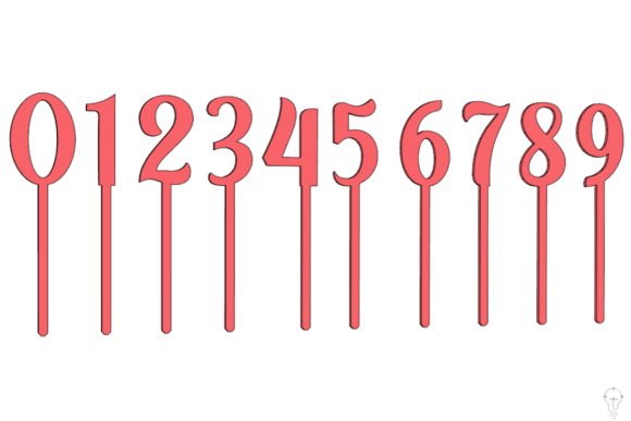 Cake Topper Numbers Laser Cut File SVG · Creative Fabrica