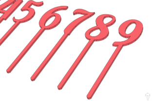 Cake Topper Numbers Laser Cut File SVG · Creative Fabrica