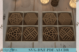 Laser Cut Coaster, DIY Coaster Box 029 · Creative Fabrica