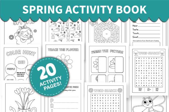 Spring Printable Activity Book for Kids Graphic by little learners loom ...