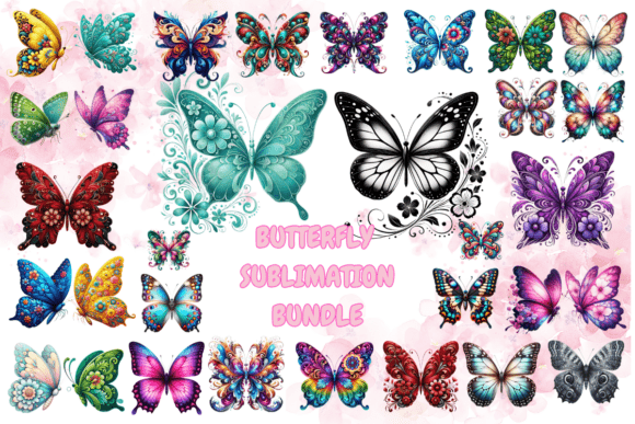 BUTTERFLY SUBLIMATION BUNDLE Graphic by sublimation avenue · Creative ...