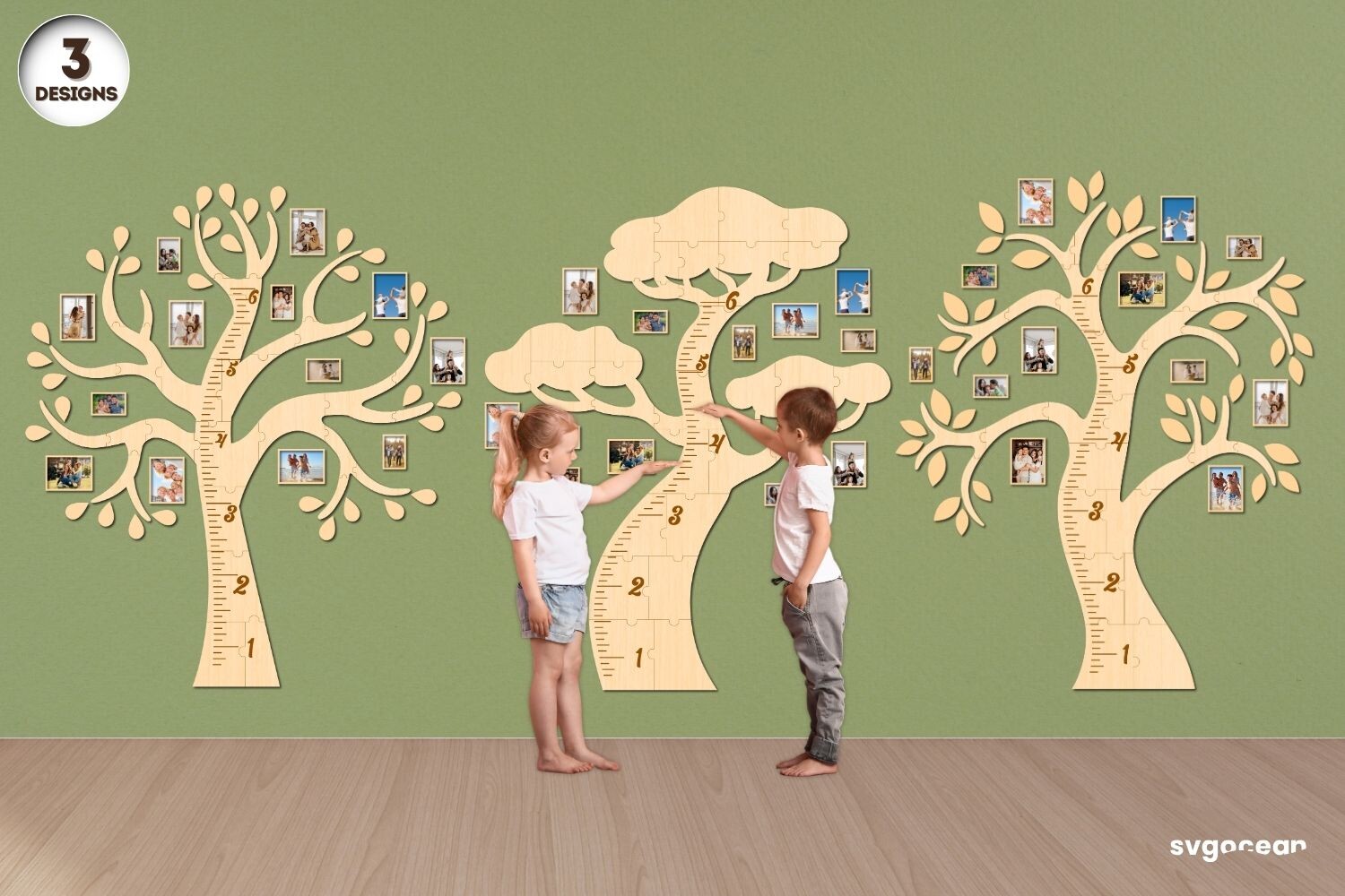 Family Tree Height Chart Bundle Graphic by SvgOcean · Creative Fabrica