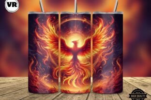 The Phoenix Rising 20oz Tumbler Wrap Graphic by Vampire Art · Creative ...