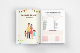2025-26 Family Planner Canva Graphic by designmela01 · Creative Fabrica