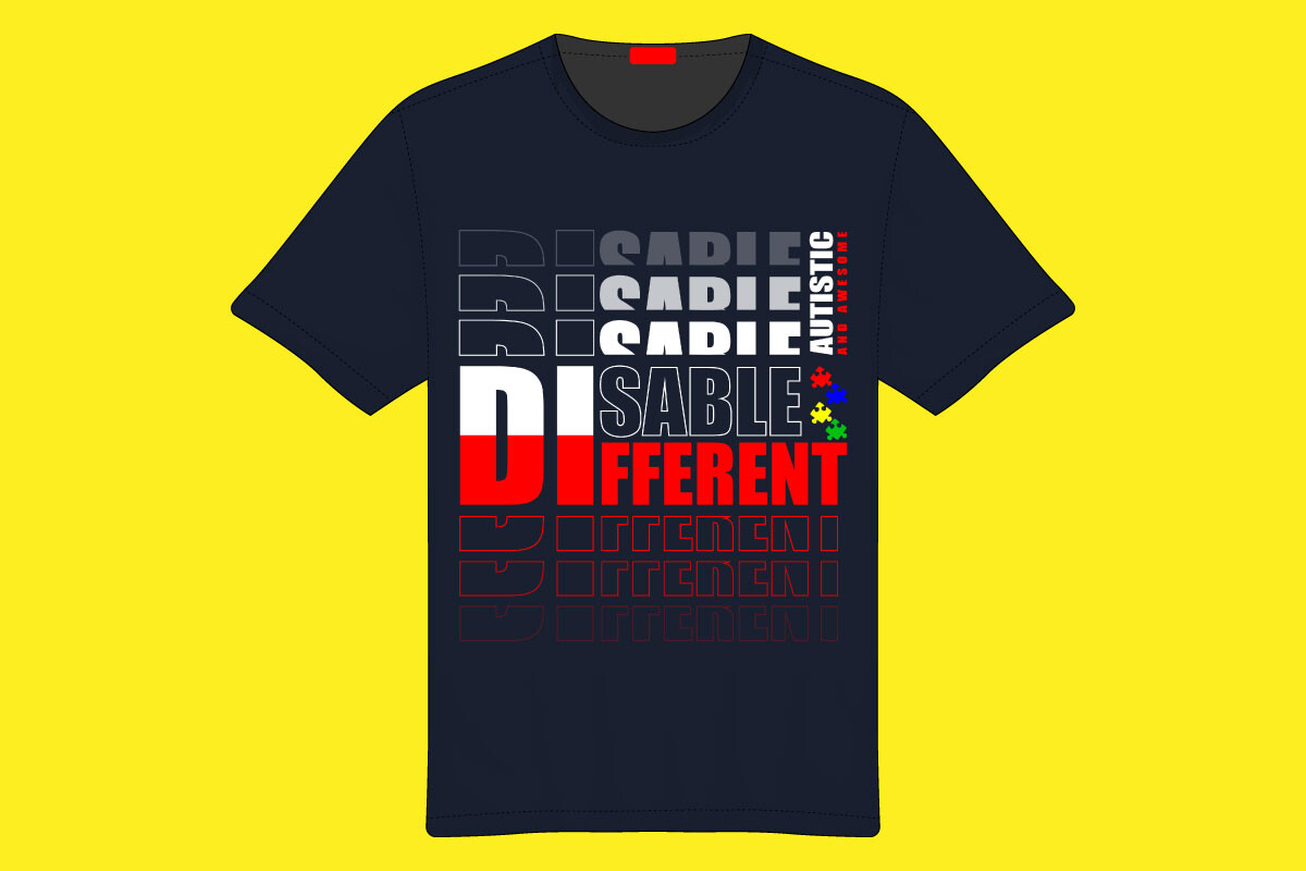 Different Not Disabled - Autism Graphic by Illustration New Jersey ...