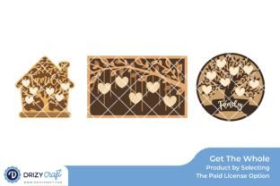 Family Tree Laser Cut 3D Design Set of 3 · Creative Fabrica