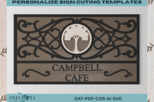 Custom Sign Template Laser Cut 128 · Creative Fabrica