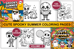 Spooky Summer Coloring Pages for Kids Gráfico por Shahidul-Art ...