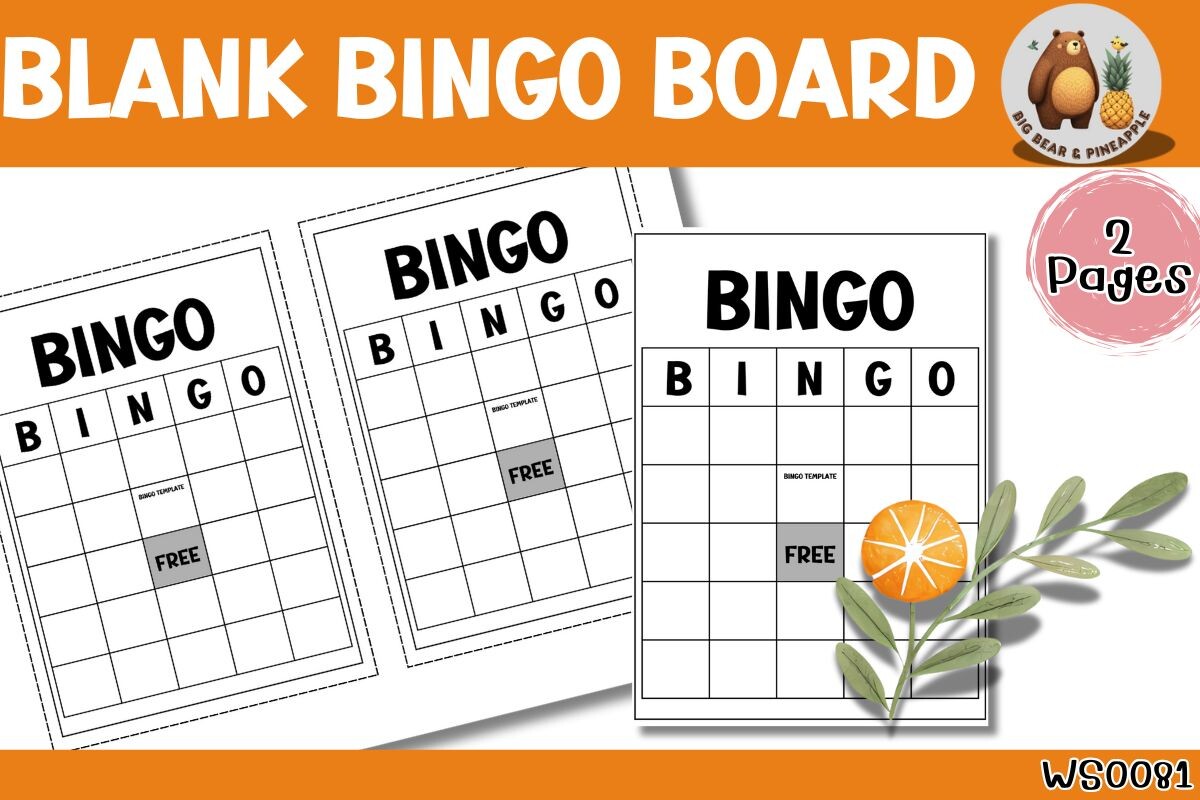 Blank Bingo Board ~ Editable Graphic by METINEE ART WORK · Creative Fabrica